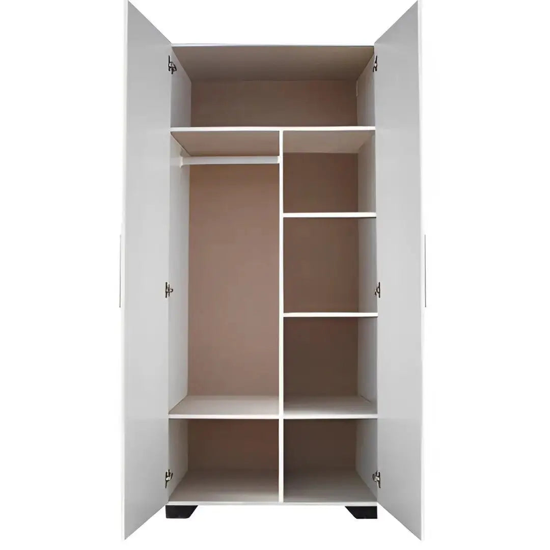 Freestanding 2 Door Wardrobe With Drawers | City Cupboards®
